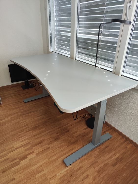 Electric Height Adjustable Standing Desk - Silver Grey (Gebraucht) in ...