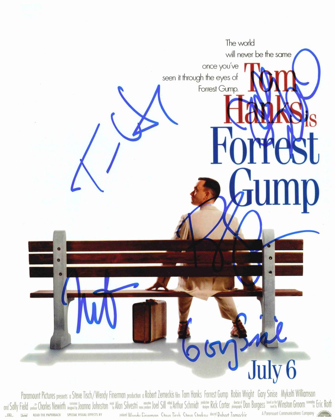 FORREST GUMP (CAST) - handsigniert Grossfoto (20x25cm) w/COA (Gebraucht ...