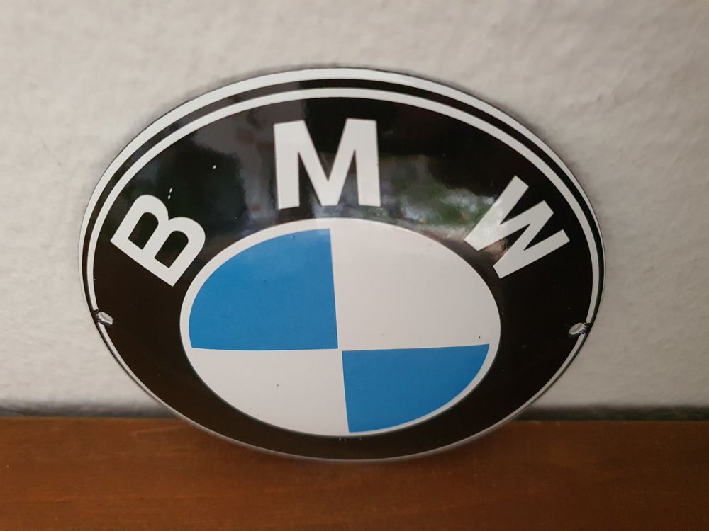 Emailschild BMW Automobil Emaille Schild Reklame Vintage (Neu (gemäss ...