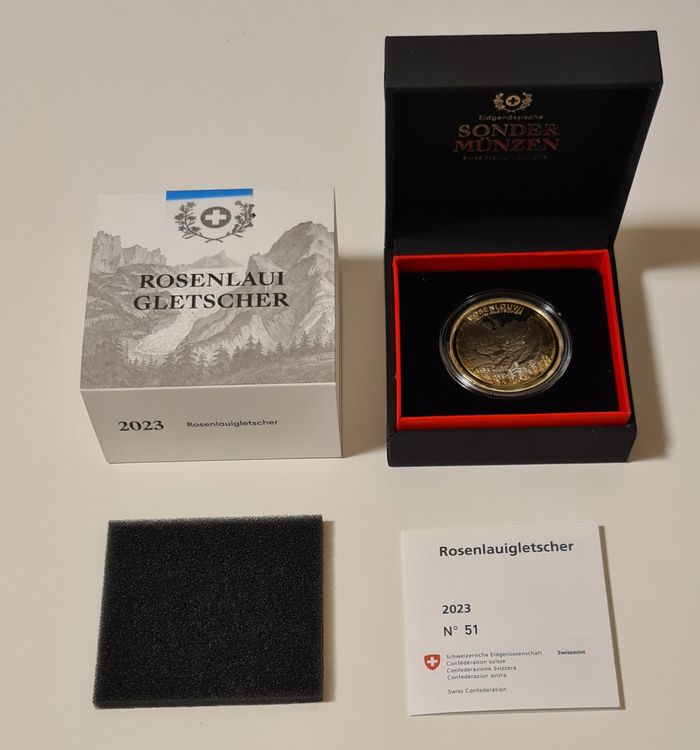 Gedenkmünze 2023 - Rosenlauigletscher - N° 51 | Kaufen auf Ricardo