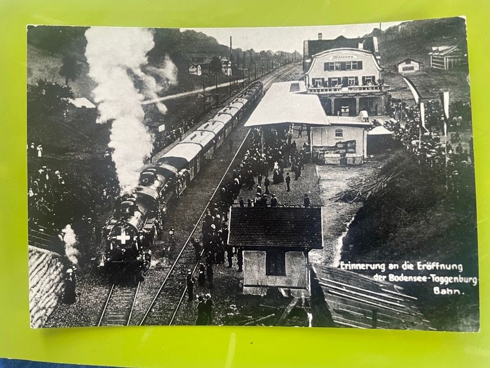 PHOTO KARTE ERÖFFNUNG DER BODENSEE-TOGGENBURG BAHN (Gebraucht) in Bernhardzell für CHF 3 – mit ...