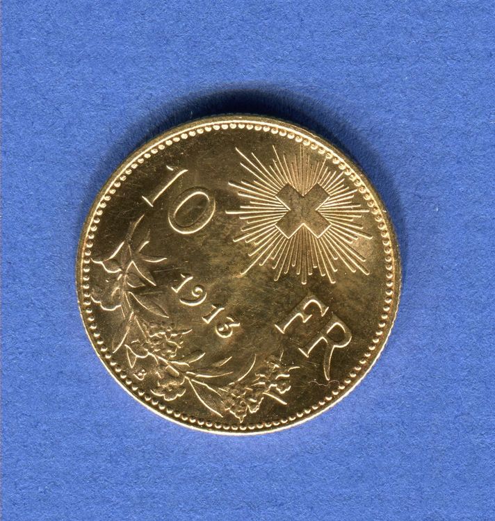 82) 10 Fr. 1913 Vreneli Top Stgl Gold (Gebraucht) in Rüthi (Rheintal) für CHF 300 – mit ...