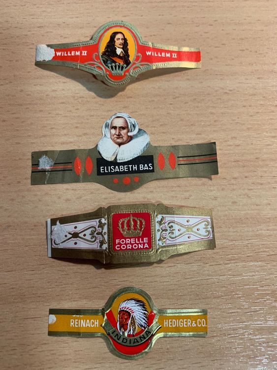 4 antike Zigarrenbanderolen - Sammlerstücke! (Gebraucht) in Ibach für ...