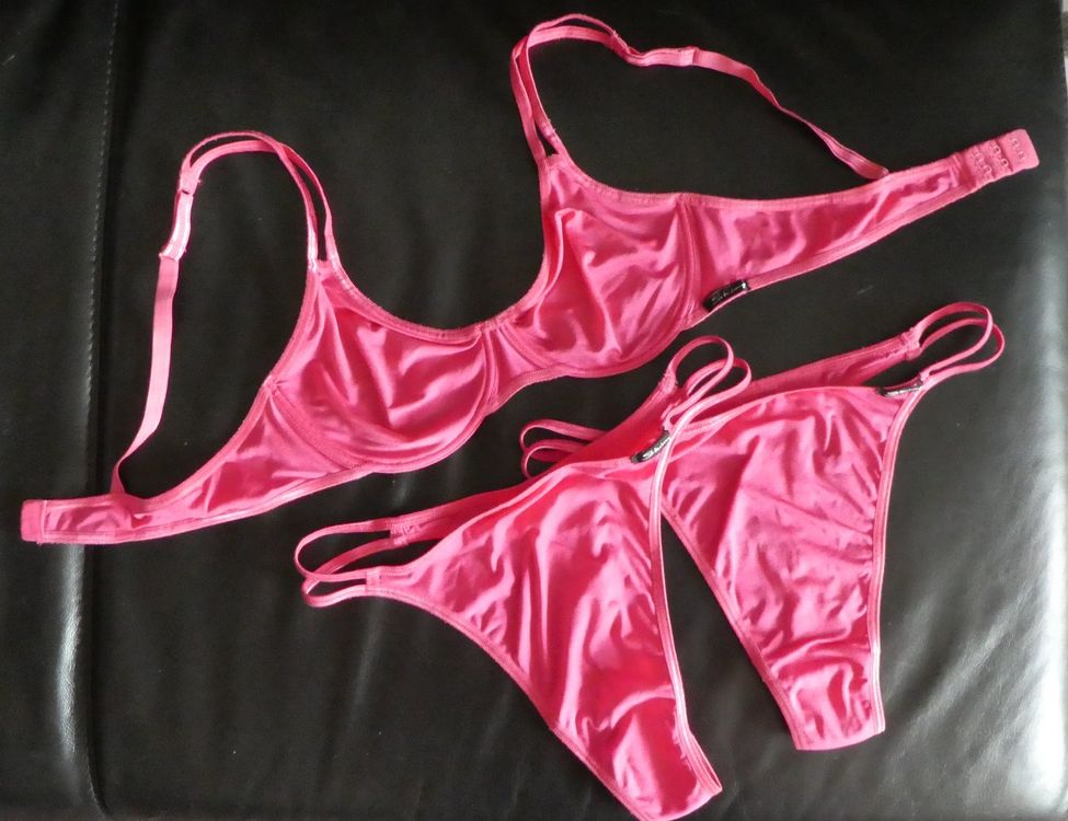 Skinny Lingerie Set (BH & 2 Strings) Grösse 70A Magenta | Kaufen auf ...