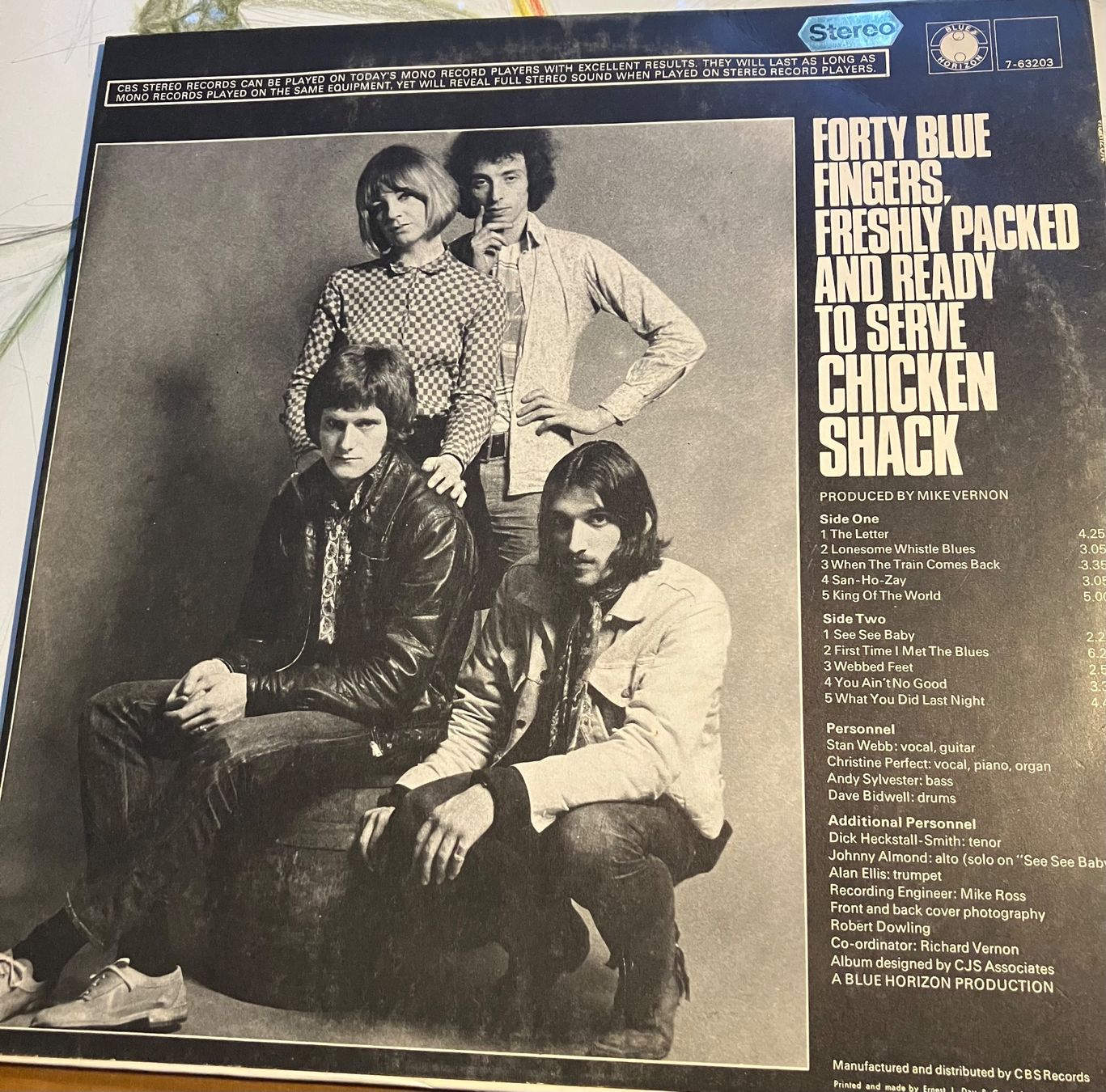 Chicken Shack - Forty Blue Fingers LP, UK Blue Horizon (Gebraucht) in ...
