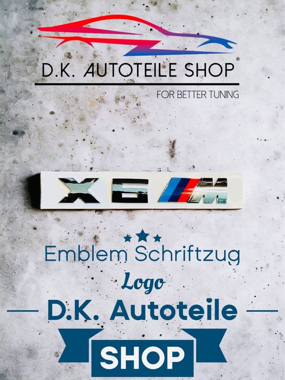 BMW X6M Emblem Logo Schriftzug in Chrom Neu (Neu und originalverpackt ...