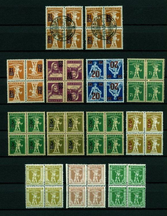 13 ALTE CH VIERERBLOCKS **/* UND GEST. - HOHER WERT | Kaufen auf Ricardo