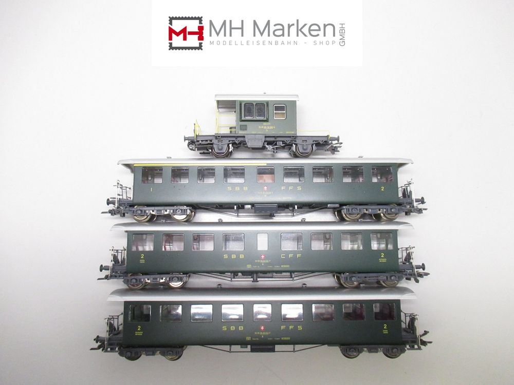 Roco 3x Seetalbahn+Sputnik Begleitwagen SBB Ohne OVP AC HO (Gebraucht ...