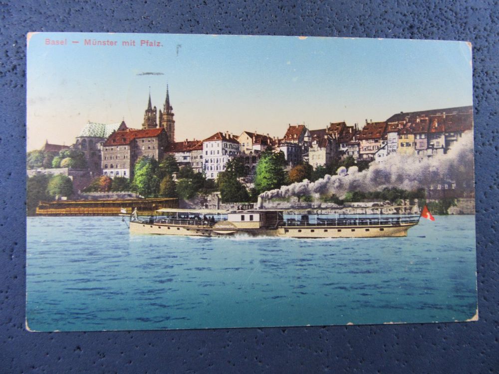 BASEL 1911 BS AK RHEINRADDAMPFER VOR MÜNSTER PFALZ (Gebraucht) in ...