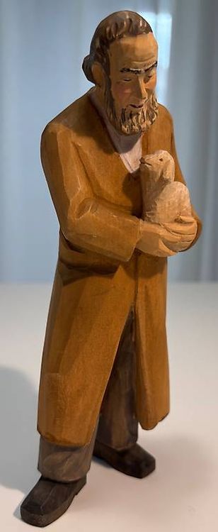 Huggler Figur Weihnacht 22 cm - Hirt stehend mit Lamm (Gebraucht) in ...