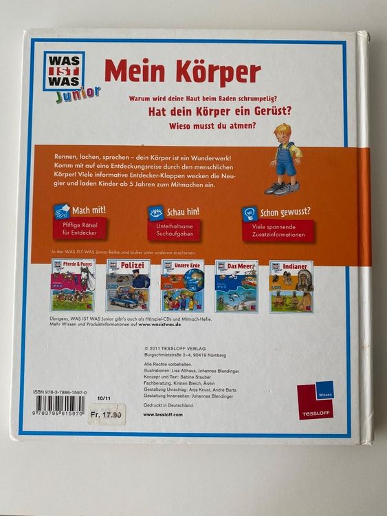 Was ist Was Junior Band 7 Mein Körper (D'occasion) à Mellingen pour CHF ...