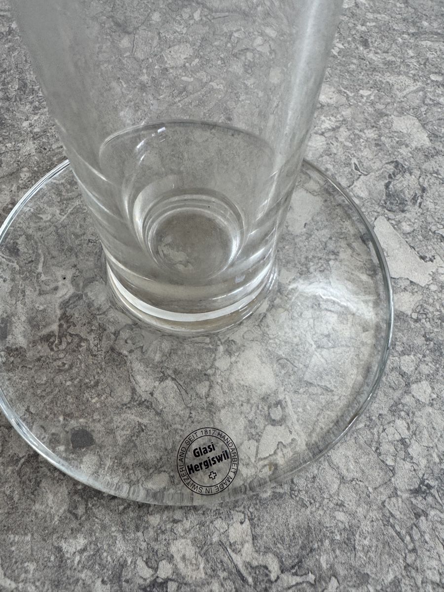 Vintage Glas Hergiswil Flower Vase - Swiss Made Glass (Gebraucht) in ...