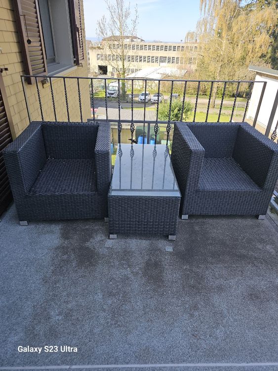 Balkon-Lounge Set3&, 2 Sessel & 1 Tisch, Rattan (Gebraucht) in goldach ...