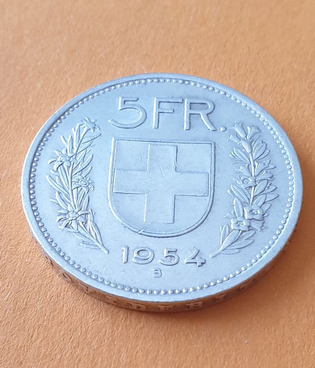 5 FRANKEN SILBER MÜNZE 1954 | Kaufen auf Ricardo