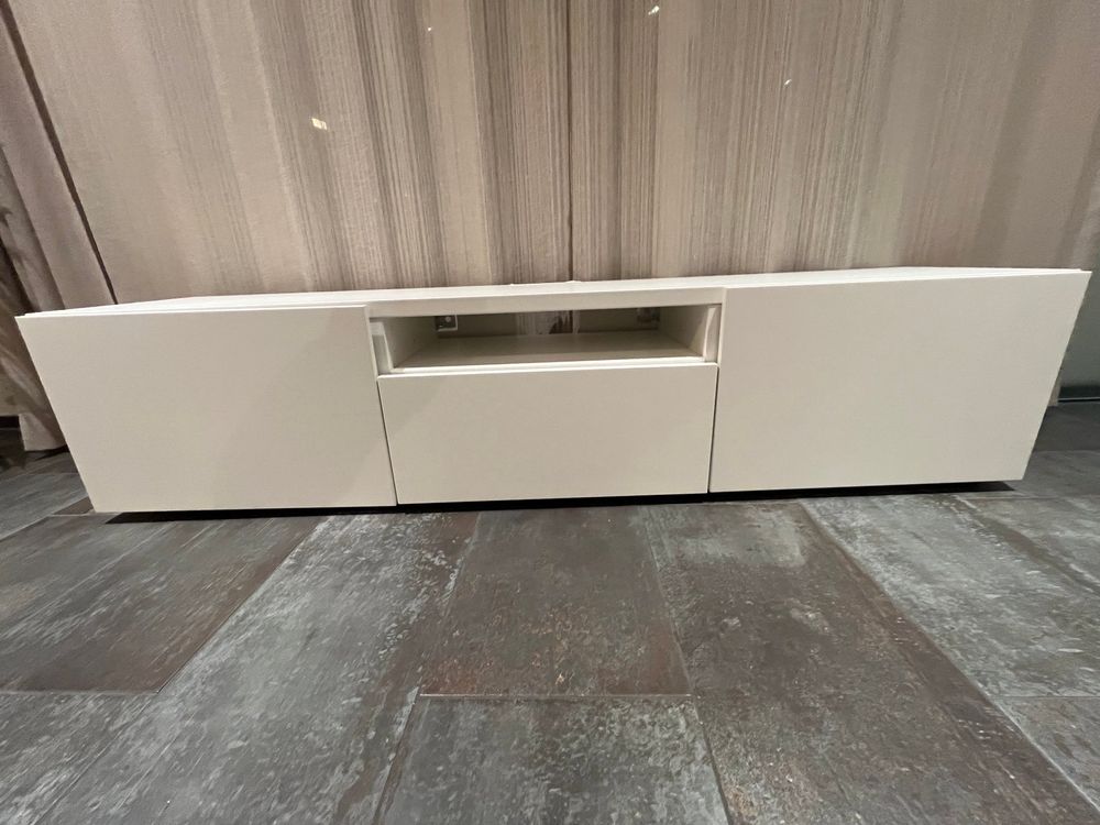 Ikea Besta Modernes TV-Lowboard in Weiss | Kaufen auf Ricardo