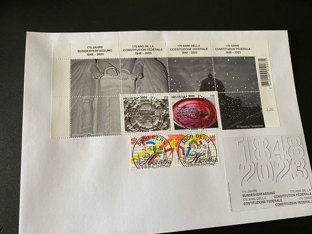 150 + 175 Jahre Bundesverfassung Vollstempel UNIKAT (Neu (gemäss Beschreibung)) in ...