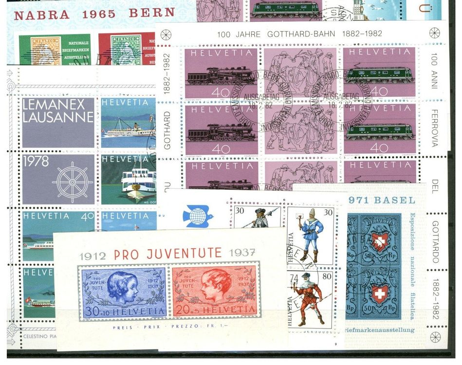 13 BLOCKS SCHWEIZ - AB PJ 1937 BIS VERZASCABLOCK (Gebraucht) in ...