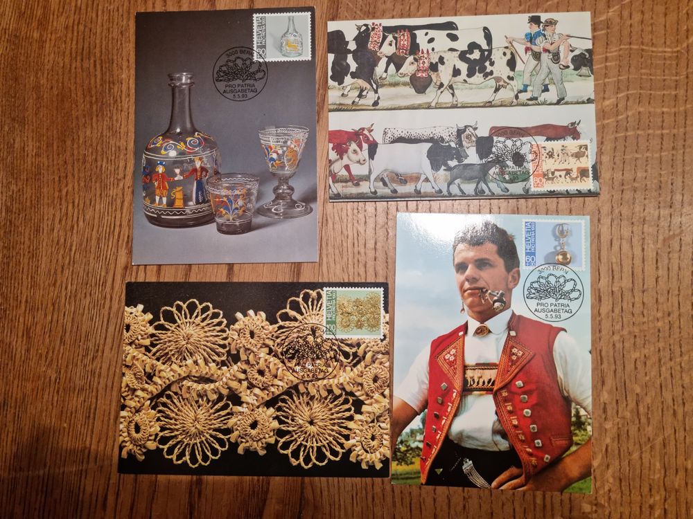 1993 FDC Maximumkarten Pro Patria (Gebraucht) in Arni AG für CHF 8 – mit Lieferung auf Ricardo ...