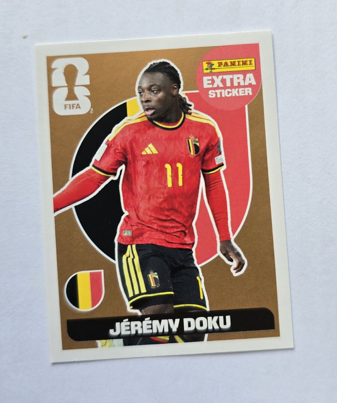 Panini FIFA 2026 Jérémy Doku Extra Sticker - (Neu (gemäss Beschreibung ...