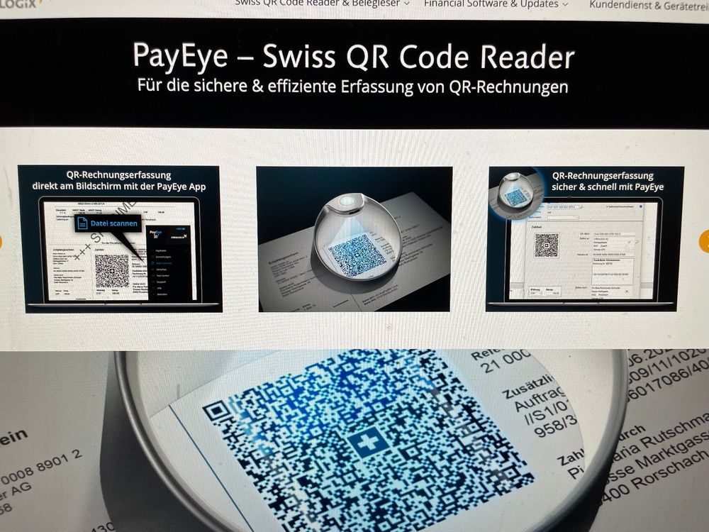 Belegleser PayEye Swiss QR Code Reader, neuwertig & Garantie (Neu ...