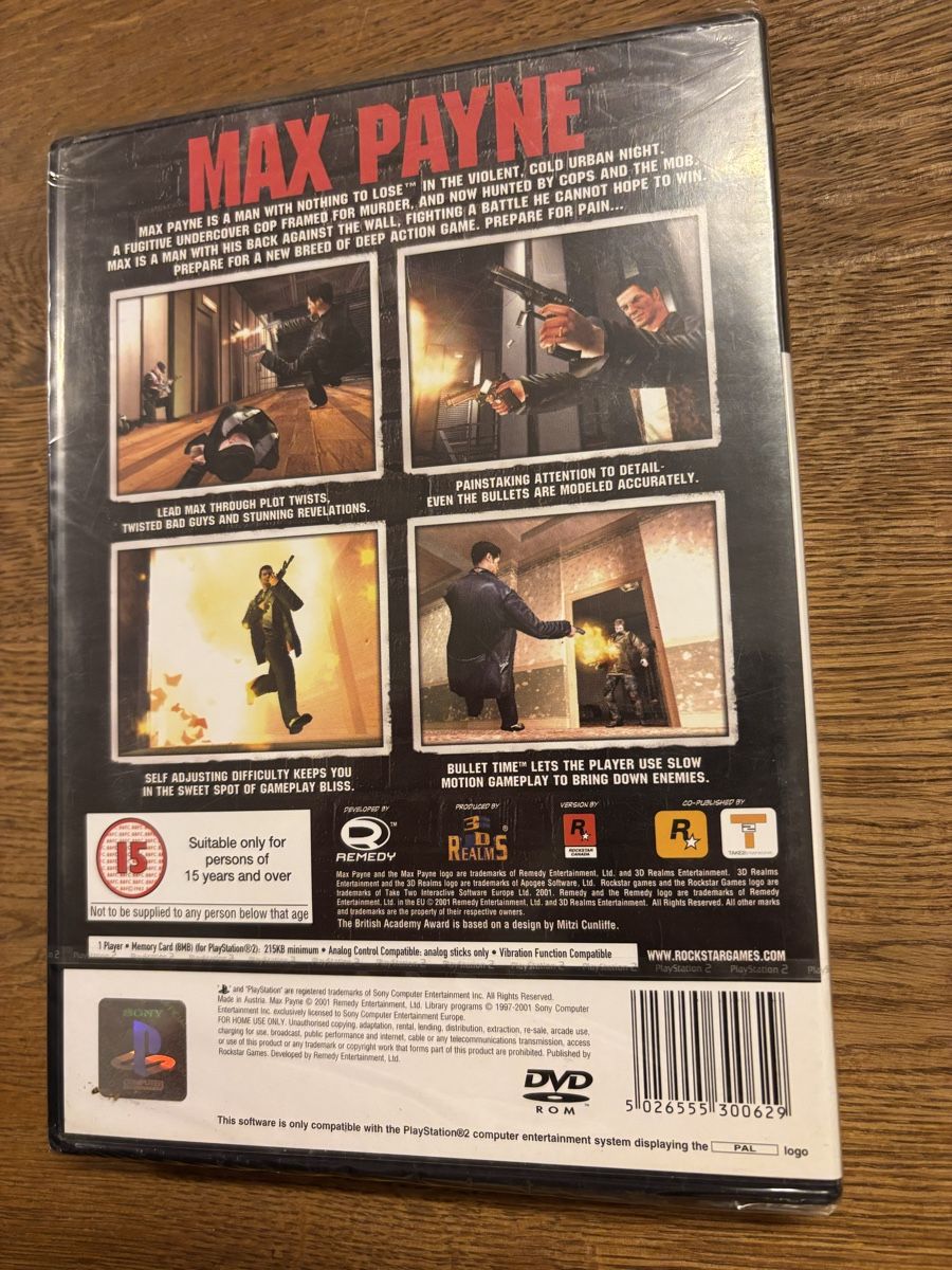 PlayStation 2 Max Payne sealed NEU (Neu und originalverpackt) in ...
