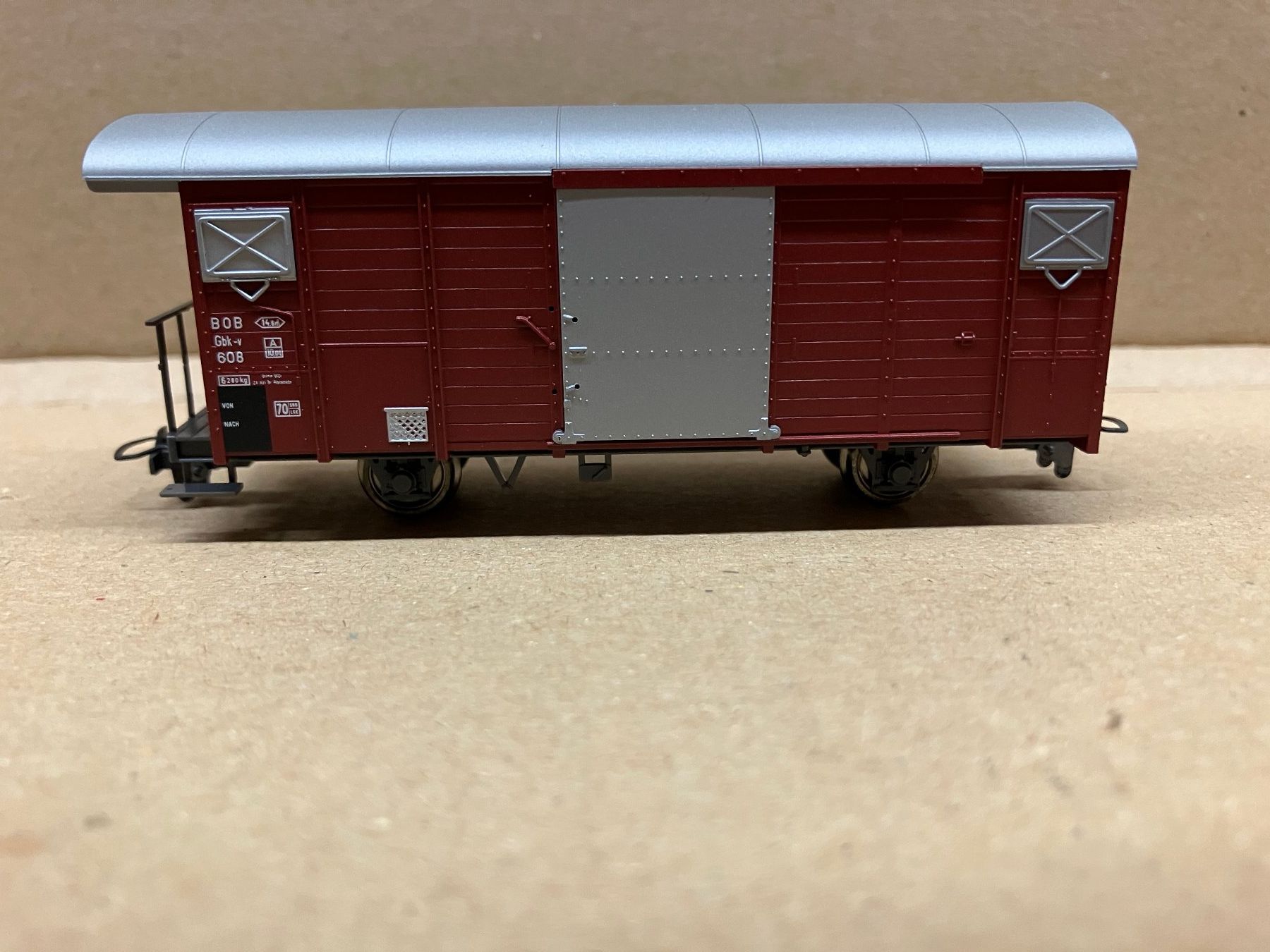 Bemo 2283 718 BOB Gbk-v gedeckter Güterwagen, H0m (Neu (gemäss ...