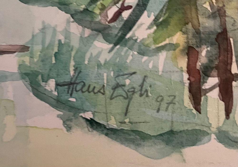 Hans Egli (1928) Landschafts Aquarell | Kaufen auf Ricardo