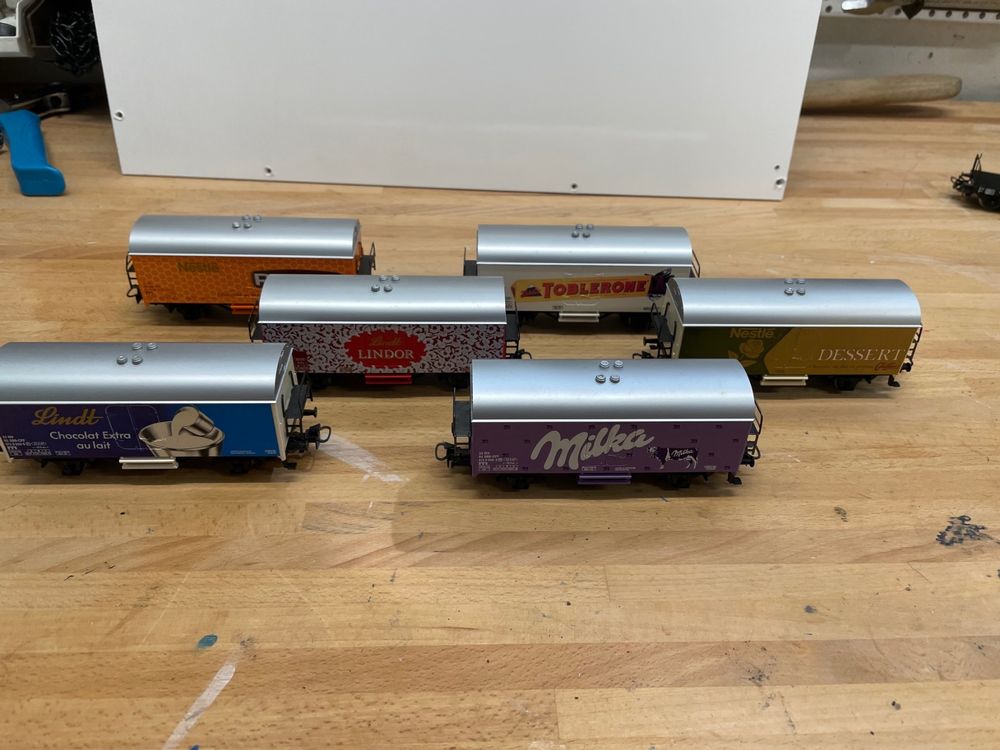 6 Güterwagen Märklin Schweizer- Schokoladen Set 4489 (Gebraucht) in Bronschhofen für CHF 40 ...