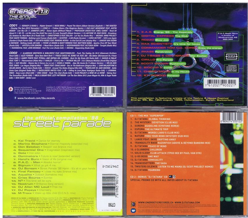 Streetparade Sound ENERGY & DJ TATANA 6 CDs (Gebraucht) in Unterengstringen für CHF 16 – mit ...