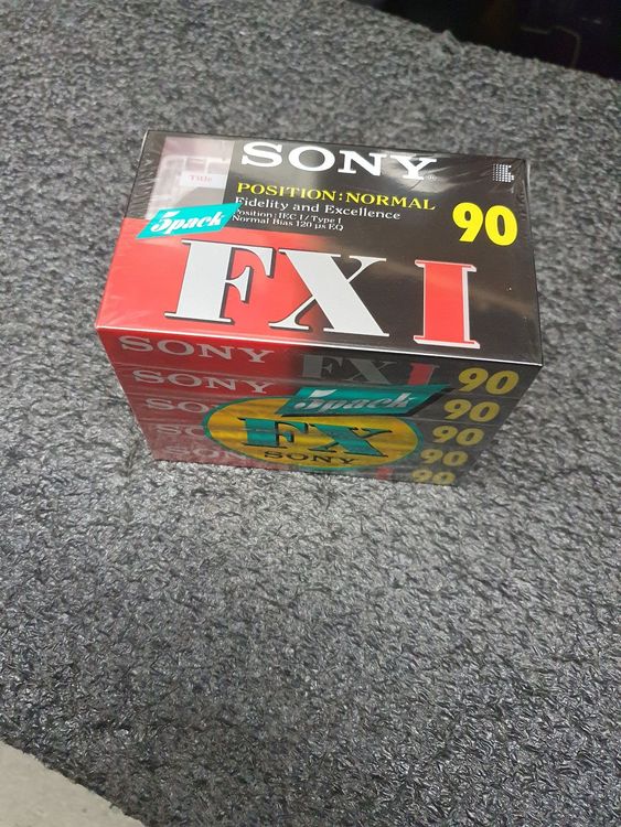 Sony C90-FX1B Audiokassetten, Kassette, 90 min, 5er Pack (Neu und ...