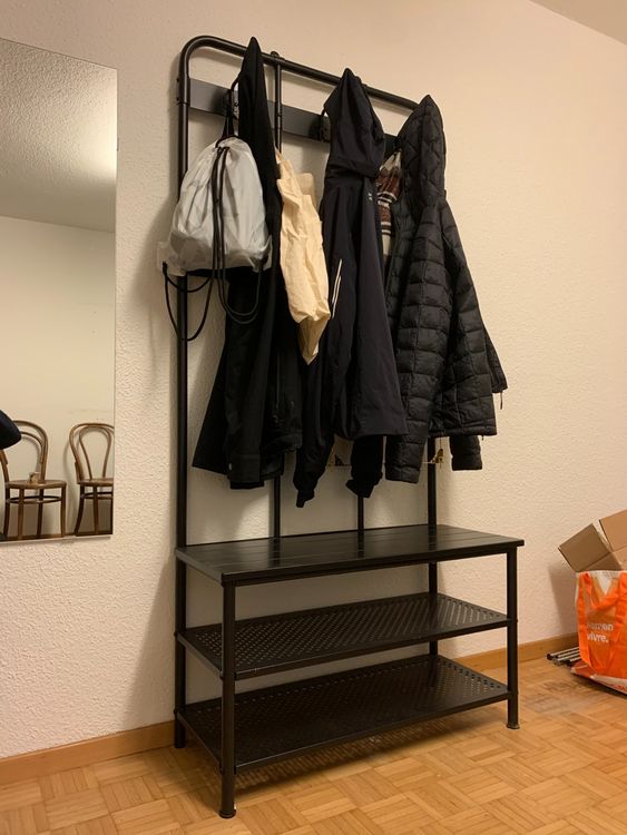 IKEA Pinnig Garderobe mit Schuhbank schwarz | Kaufen auf Ricardo