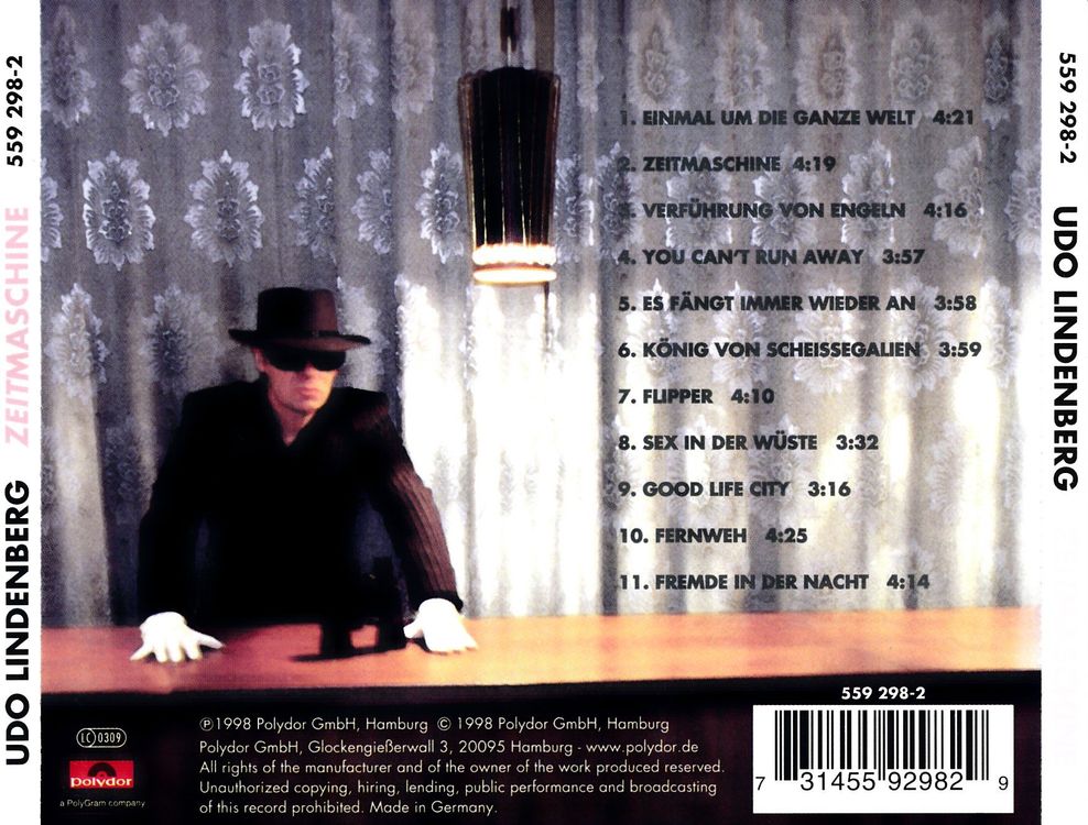 UDO LINDENBERG - ZEITMASCHINE (CD) (Gebraucht) in Hedingen für CHF 5 ...