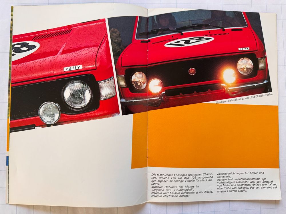 Fiat 128 Rally 1300 Prospekt - Rarität für Oldtimer Fans! (Gebraucht ...