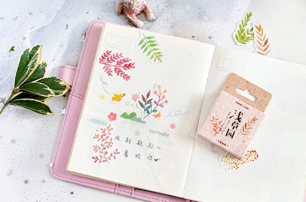 46 Stk. Sticker Aufkleber - Bunte Blätter (Neu und originalverpackt) in ...