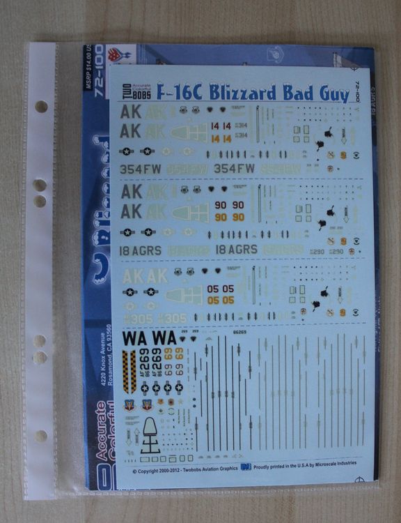 Set 1:72 - F-16C Thunderbirds plus Decals F-16C Bad Guy | Kaufen auf ...