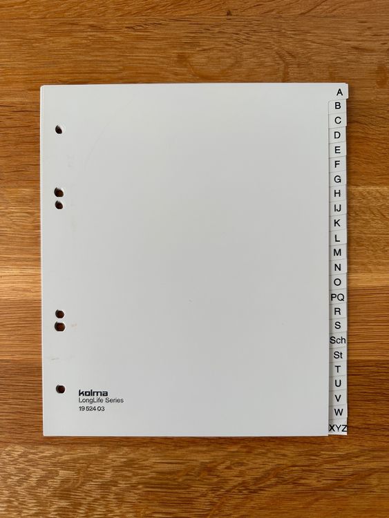 Register A5 XL hoch superstrong A-Z 24-teilig grau (Neu (gemäss ...