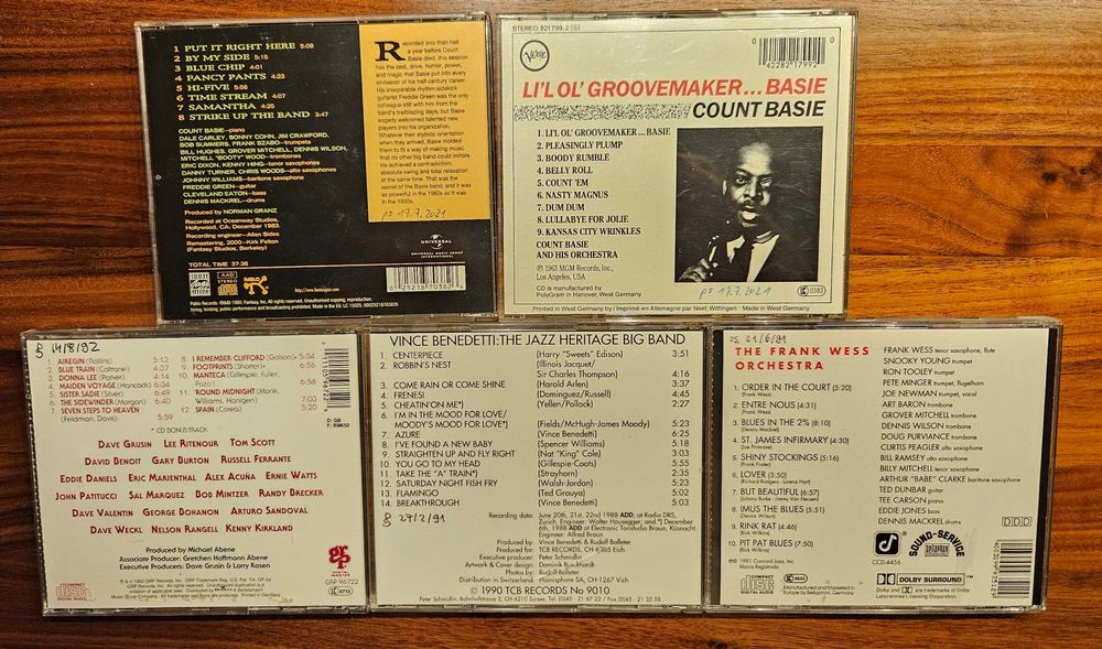 5 Jazz Big Band CDs: Basie, GPR BB, Frank Wess, Benedetti (Gebraucht ...