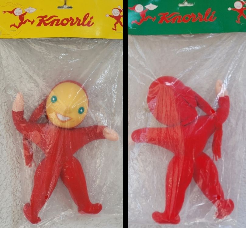 🟡🔴 Vintage KNORRLI mit Gummigesicht OVP!! 70er Jahre (Neu und originalverpackt) in Buttikon SZ ...