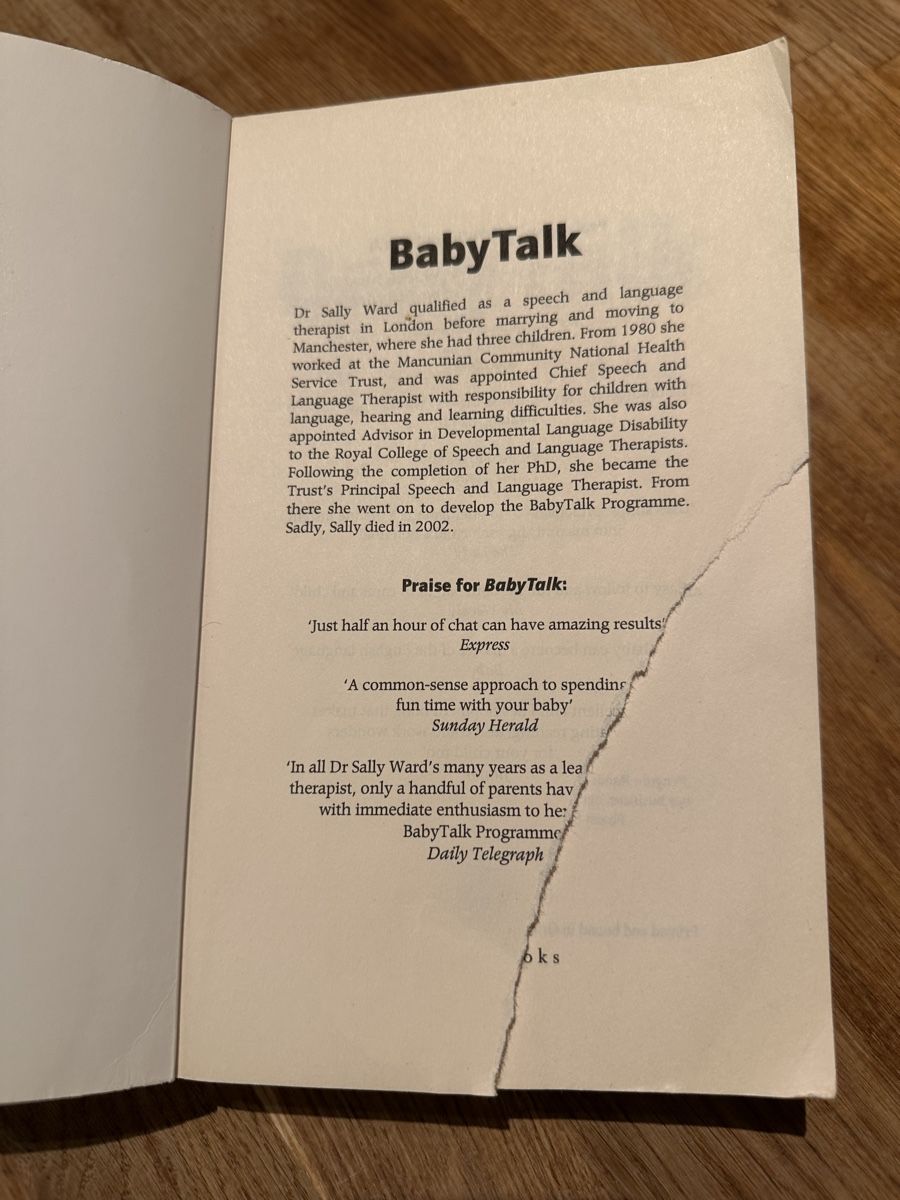 Baby Talk: Dr. Sally Ward Book - Maximize Potential (Gebraucht) in ...