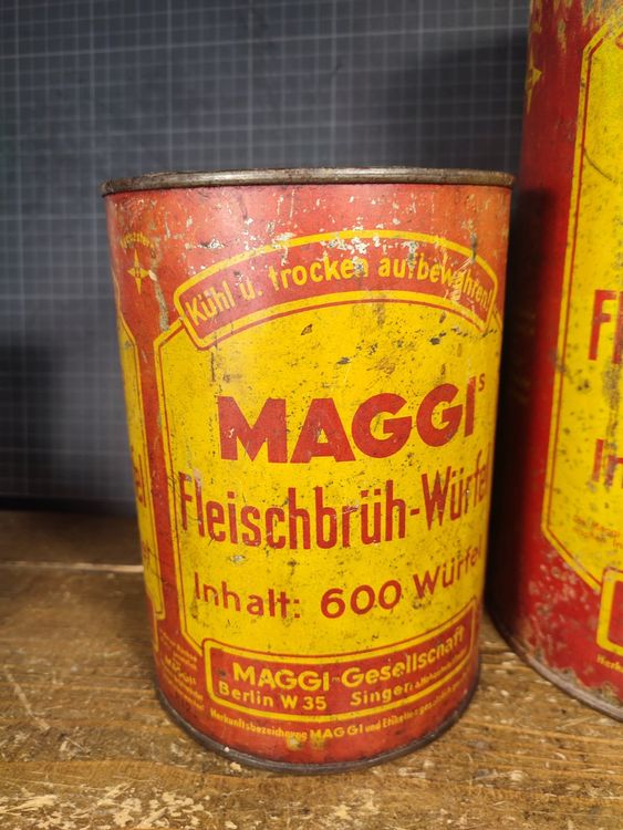 3 Wunderschöne seltene antike Blechdose MAGGI | Kaufen auf Ricardo