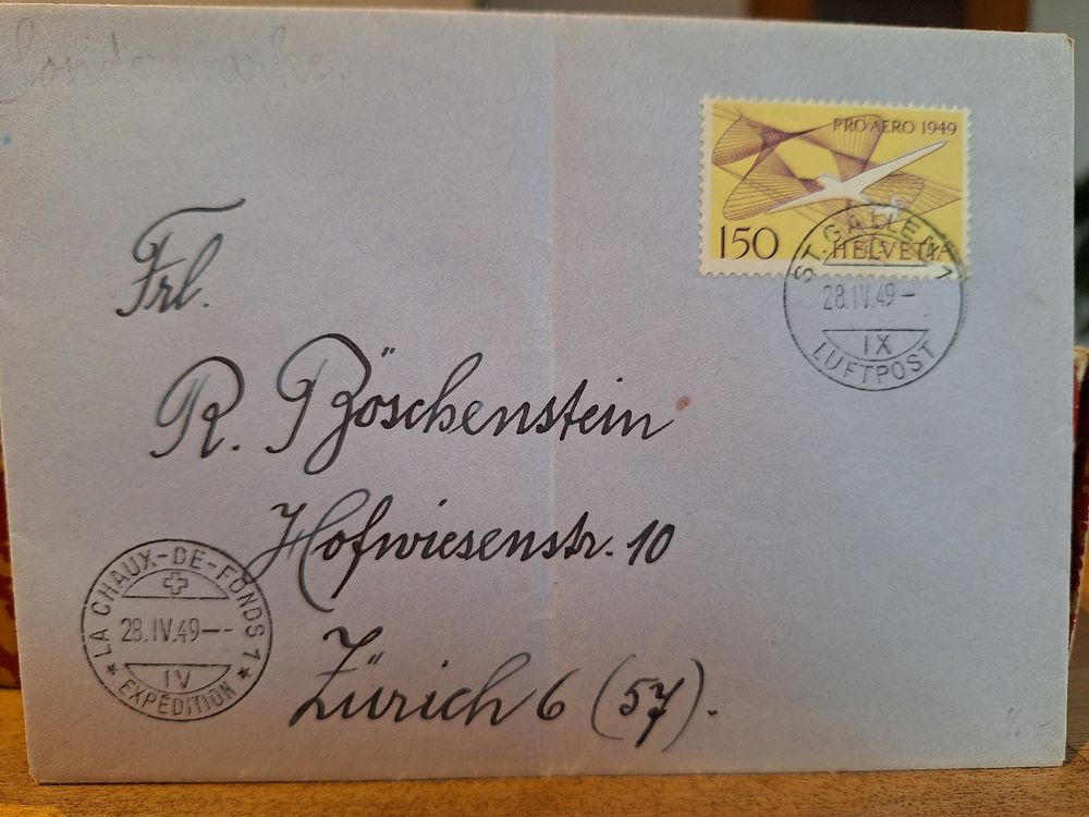 Flugpost 1949 Pro Aero F45 (Gebraucht) in Balgach für CHF 7 – mit Lieferung auf Ricardo kaufen