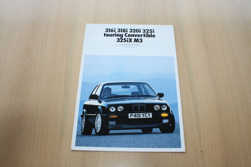 BMW 3er E30 Prospekt Farben Stoff Muster/Cabrio Verd. 1989 | Kaufen auf ...