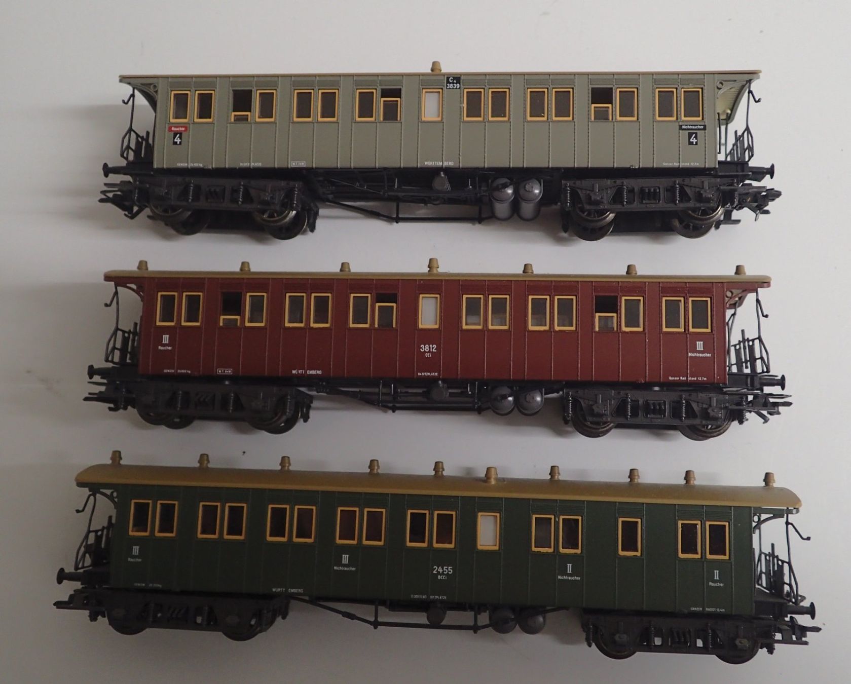 Märklin H0 : 3 x Pwagen von K.W.St.E - Art 4210, 4212 & 4213 (Gebraucht ...