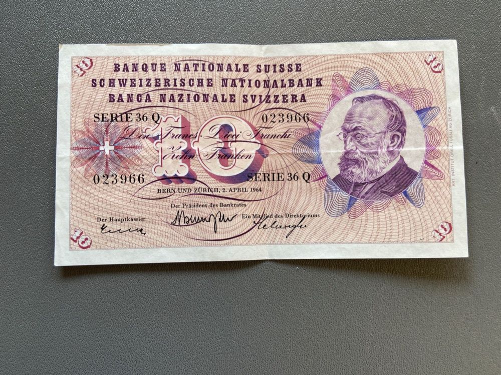 10Fr.-Note Schweiz 1964 | Kaufen auf Ricardo
