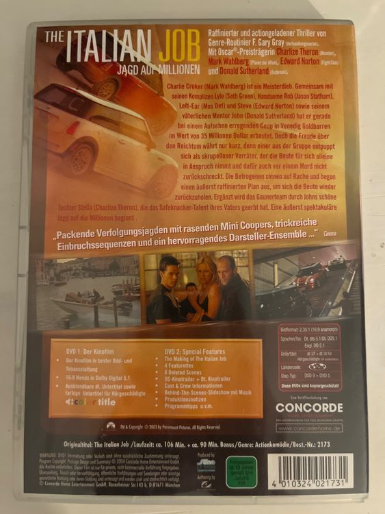 The Italian Job (2003), DVD 📀 (Neu (gemäss Beschreibung)) in Sierre für ...