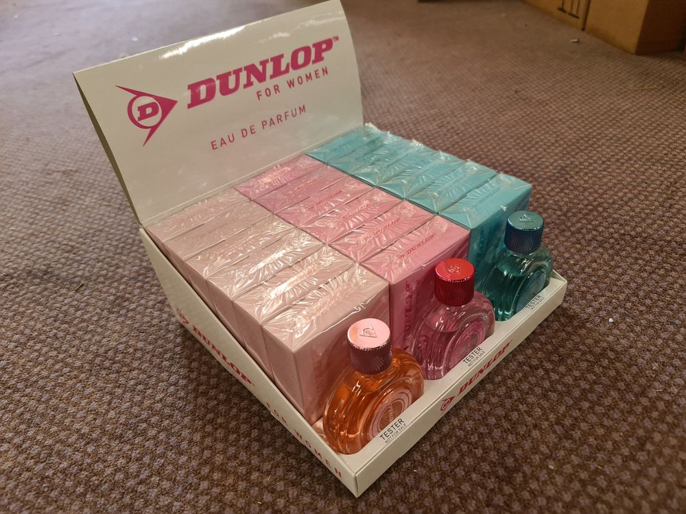 Dunlop Blister Eau de Parfüme mit 21 Flaschen ab 1.- (Neu und ...