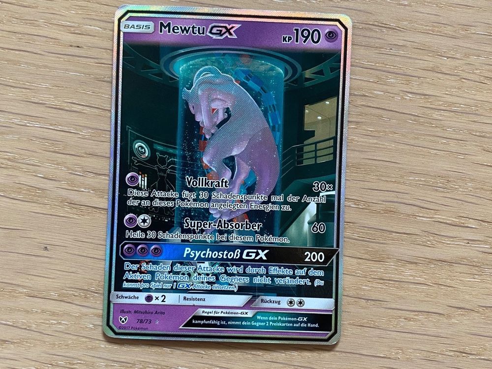 Pokémon Karte Mewtu GX Laborform | Kaufen auf Ricardo