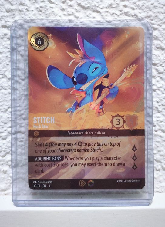 Stitch - Rockstar -ENCHANTED- 1st Lorcana Set Champion Promo (Gebraucht ...