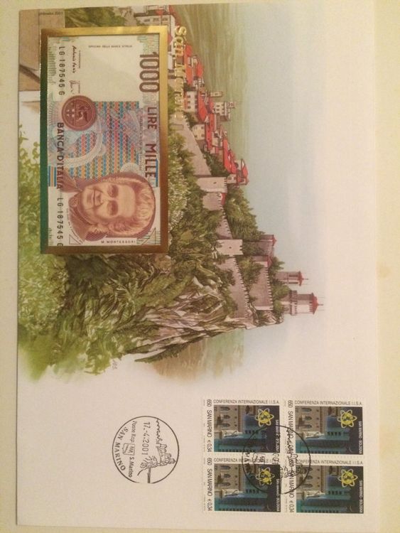 Banknotenbrief San Marino (Neu und originalverpackt) in Muralto für CHF 7.5 – mit Lieferung auf ...