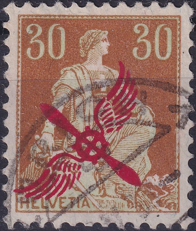 1920, F1 mit rotem Propelleraufdruck von Zürich, Kat: 2000.- (Gebraucht ...